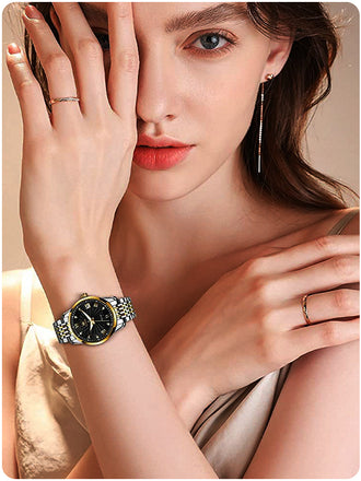 Titan Raga Cocktails Quartz Analog Rose Gold Dial Stainless Steel Stra